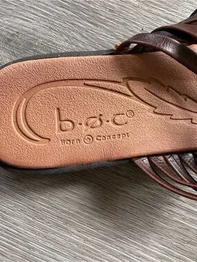 b.o.c. | Shoes | Boc Dark Brown Multistrap Slide Sandals For Women ...